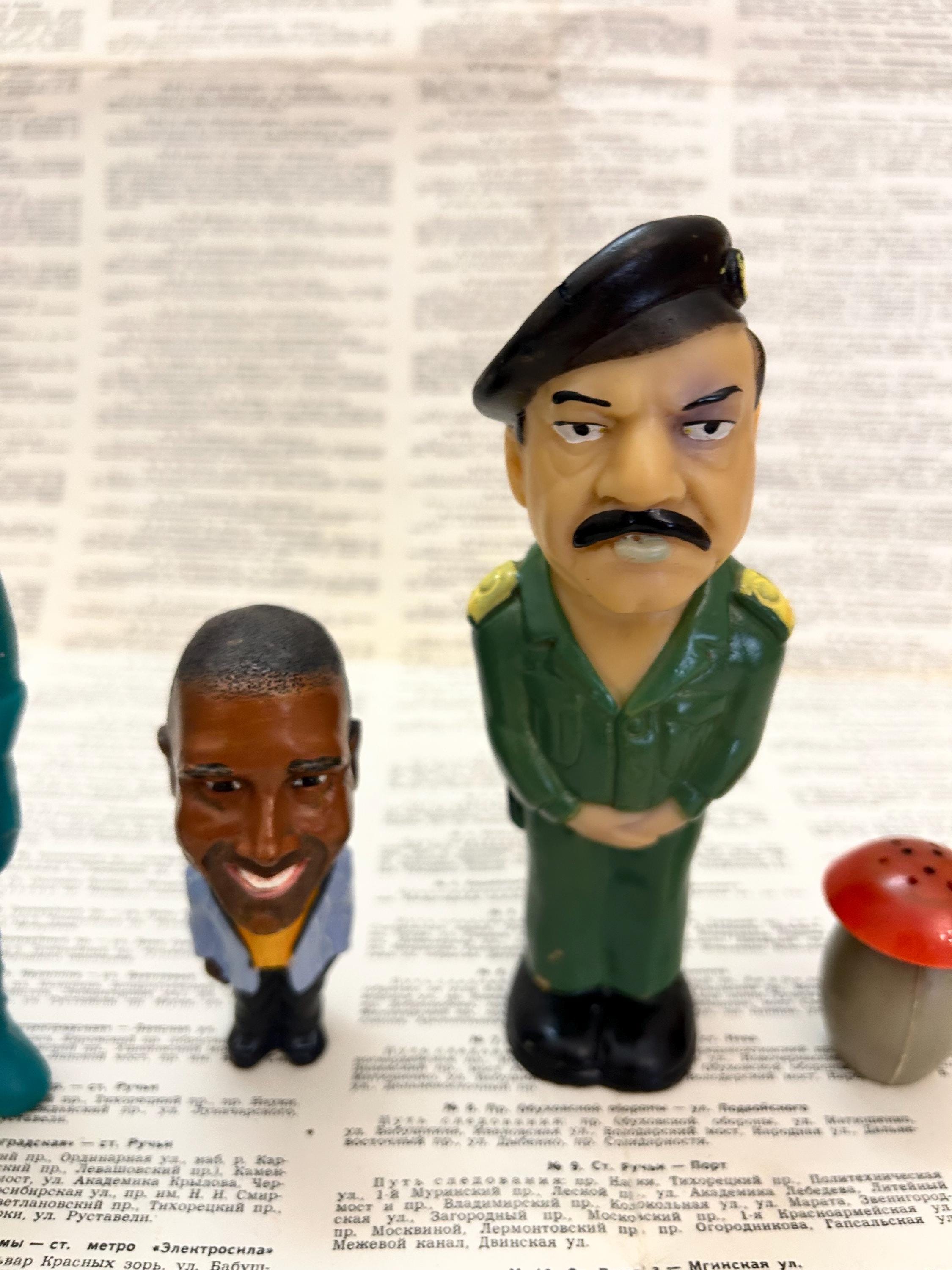 Saddam Hussein Rubber Figure Barack Obama Soldier Mushroom - Etsy