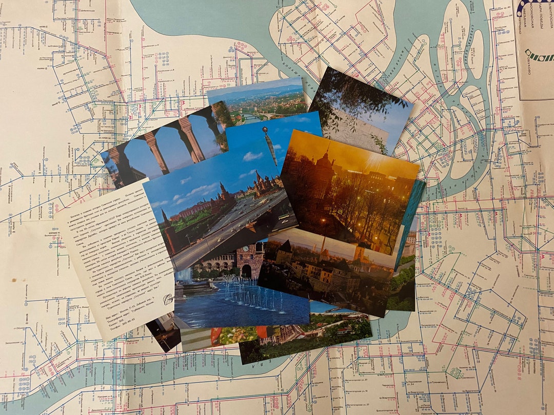 Vintage USSR City Postcards, Soviet Era Travel Collection - Etsy
