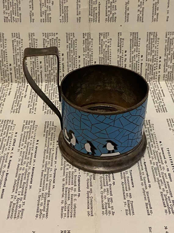 Russian Tea Glass and Holder russian Podstakannik Russian | Etsy