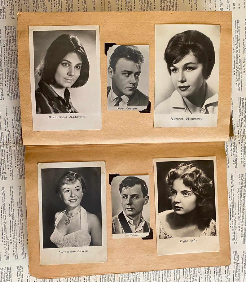 Postcards With Actors Vintage Photo Album 120 Photos of - Etsy
