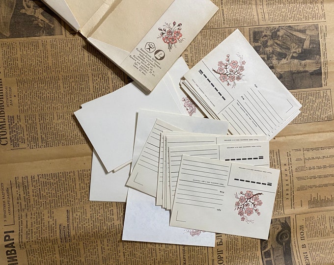 Antique Writing Paper Vintage Set of Envelopes and Letter Paper Soviet ...