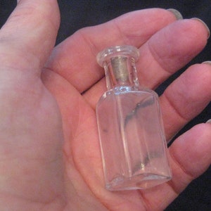 Collection of Three Tiny Perfume Bottles, Miniature Clear Glass Estee ...