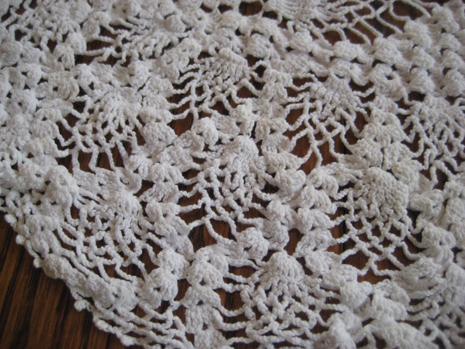 Oblong white crochet doily vintage oval doily vintage hand | Etsy