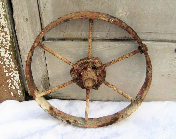 Antique Cast Iron Wheel Heavy Metal Tractor Wagon Wheel - Etsy