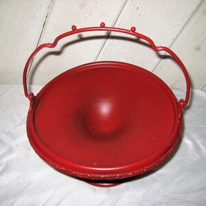 Barn Red Serving Platter With Handle, Decorative, Antique Raised Cookie ...