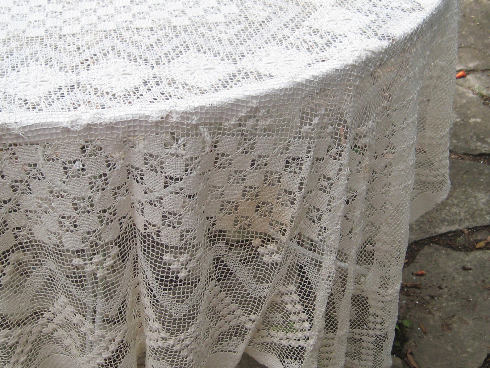 Ivory Lace Tablecloth Large Rectangle Tablecloth Cotton 4 - Etsy