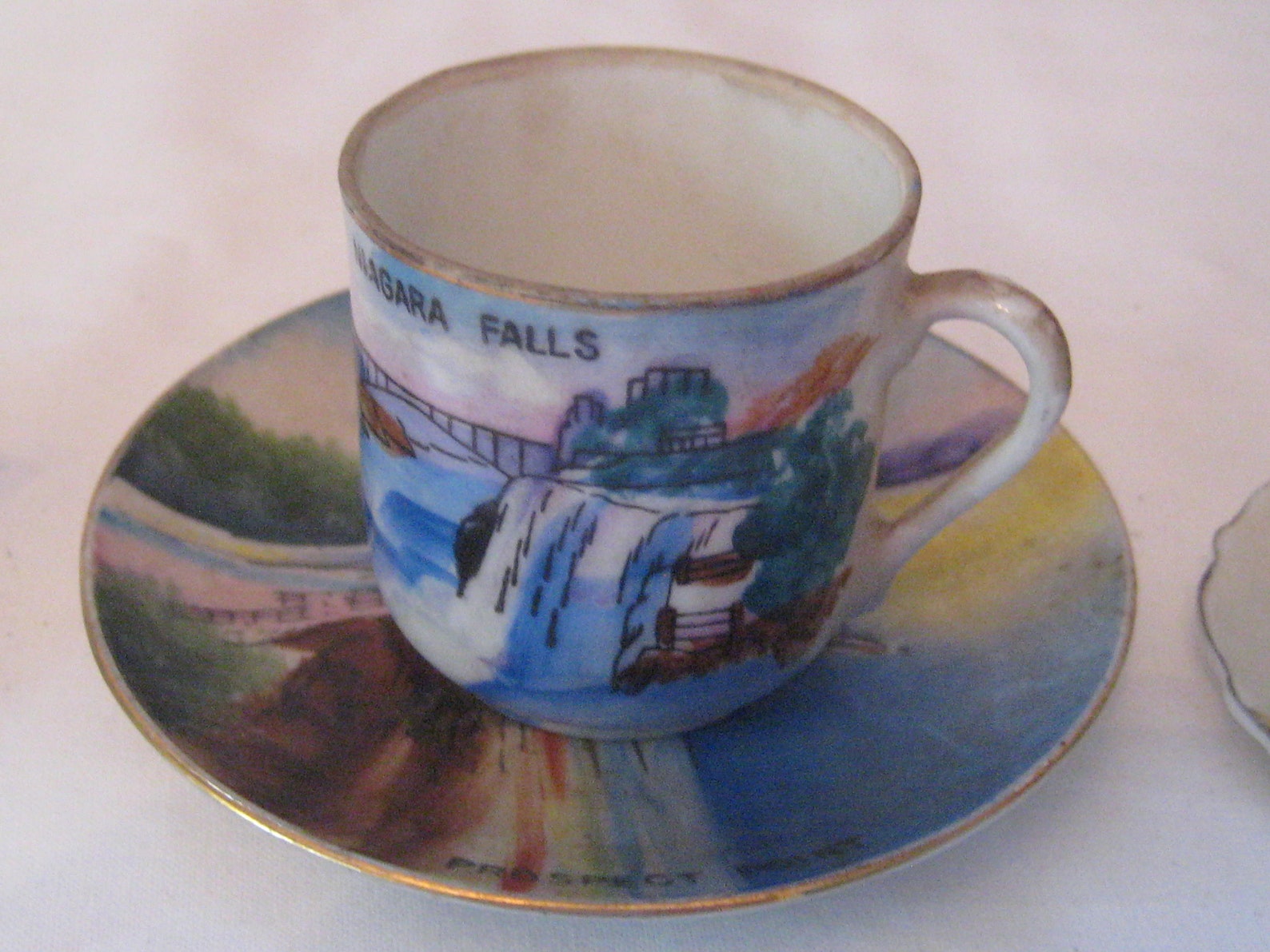 Ceramic Tiny Tea Cups and Saucers Souvenir of Florida and | Etsy