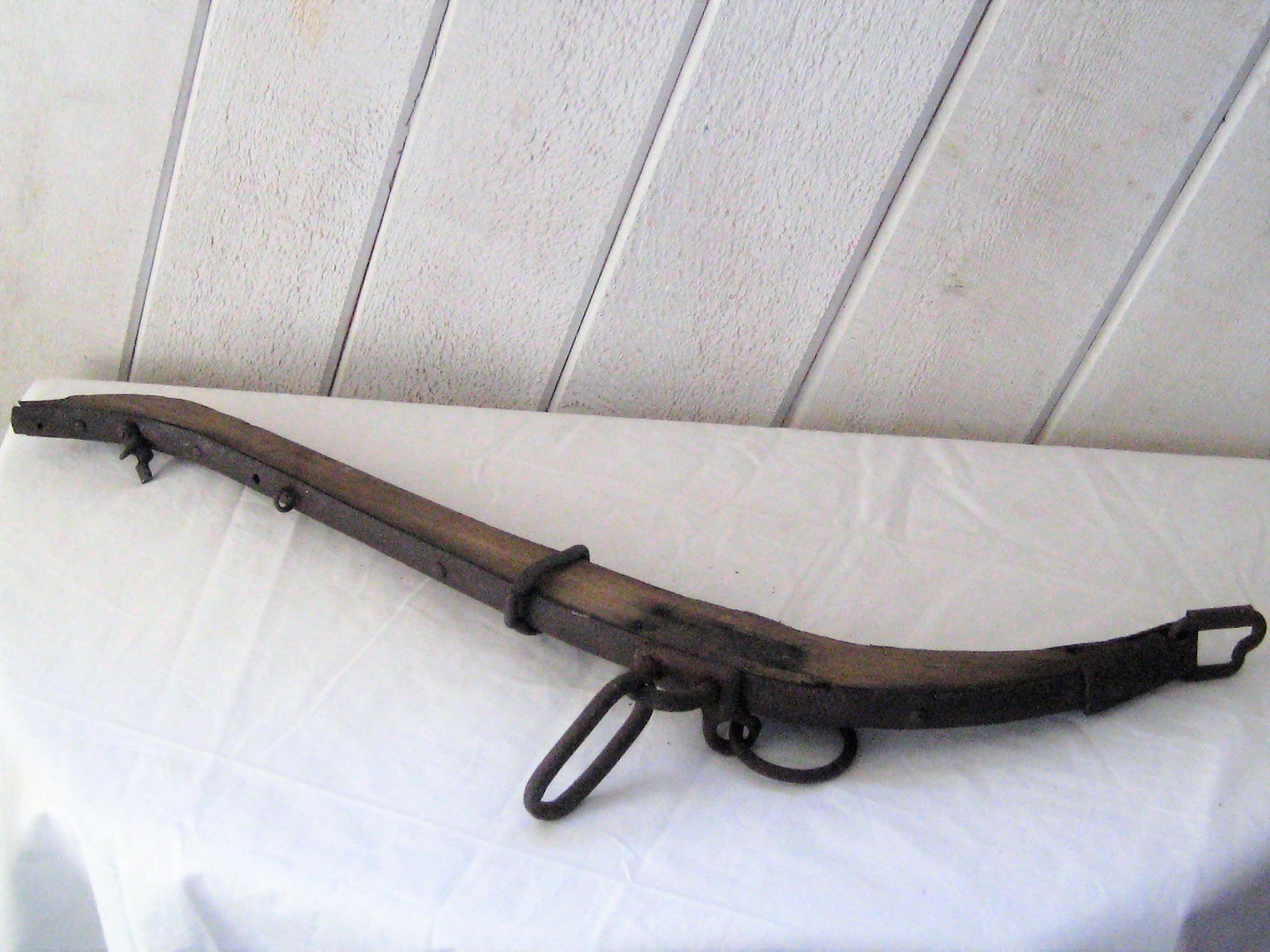 Antique Wood Horse Yoke Ox Harness Yoke Rusty Metal Curved | Etsy