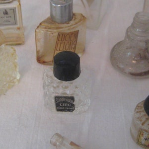 Large Collection of Antique Tiny Perfume Bottles, Clear Glass Stoppers ...