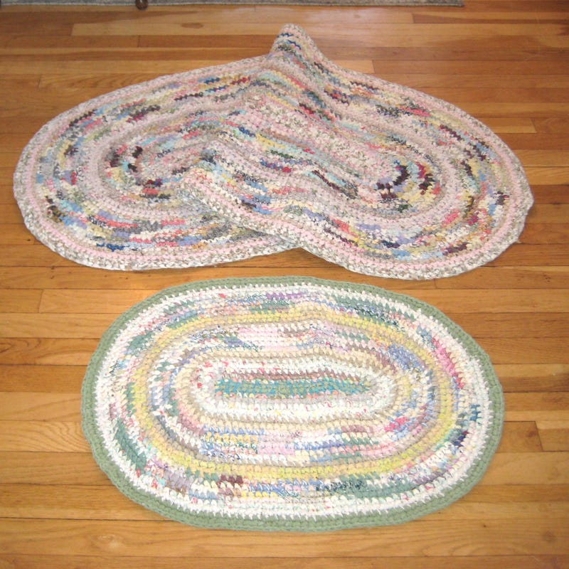 Oval Rag Rug - Etsy