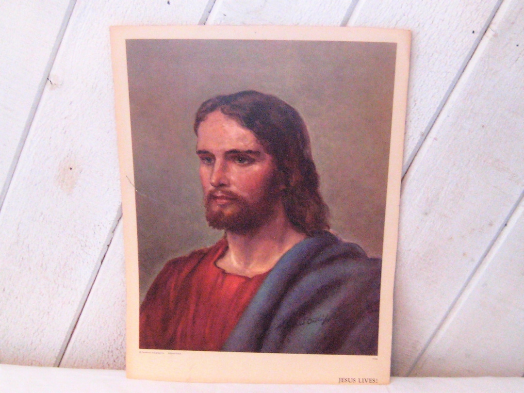 Jesus Lithograph USA Picture, Christ Print, Jesus Lives, Ortlip ...