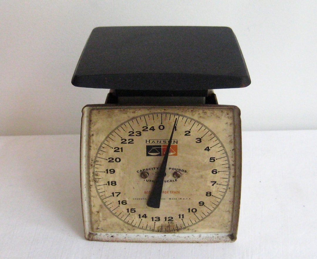 Antique Rusty Metal Food Scale, Hanson Made in USA, Counter Top Kitchen ...