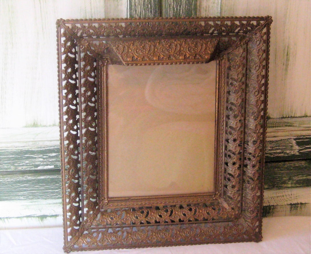 Antique Tin Metal Wall Picture Frame, 8 X 10 Inches, Filigree, Rustic ...