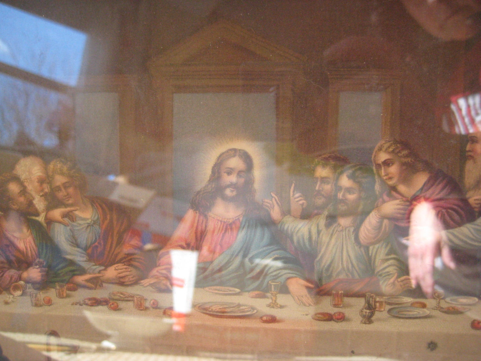 Vintage Last Supper Picture Edwardian Antique Frame Ready To Etsy