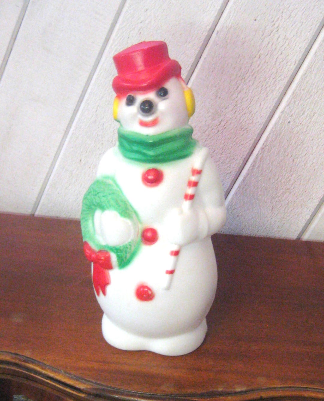 Antique Blow Mold Lighted Snowman, Empire 1950s, Made in USA, Petite ...