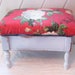 Vintage Wood Upholstered Foot Stool, Storage Compartment Stool ...