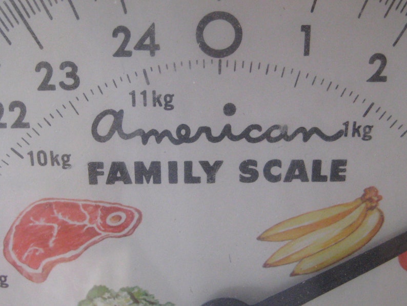 Vintage White Food Scale MCM Metal Kitchen Scale American - Etsy