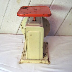 Antique Kitchen Scales, Red, Ivory, Silver, Polly Prim Food Scales ...