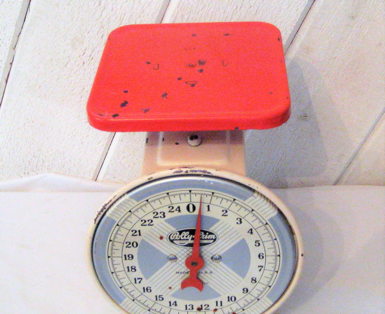 Antique Kitchen Scales, Red, Ivory, Silver, Polly Prim Food Scales ...