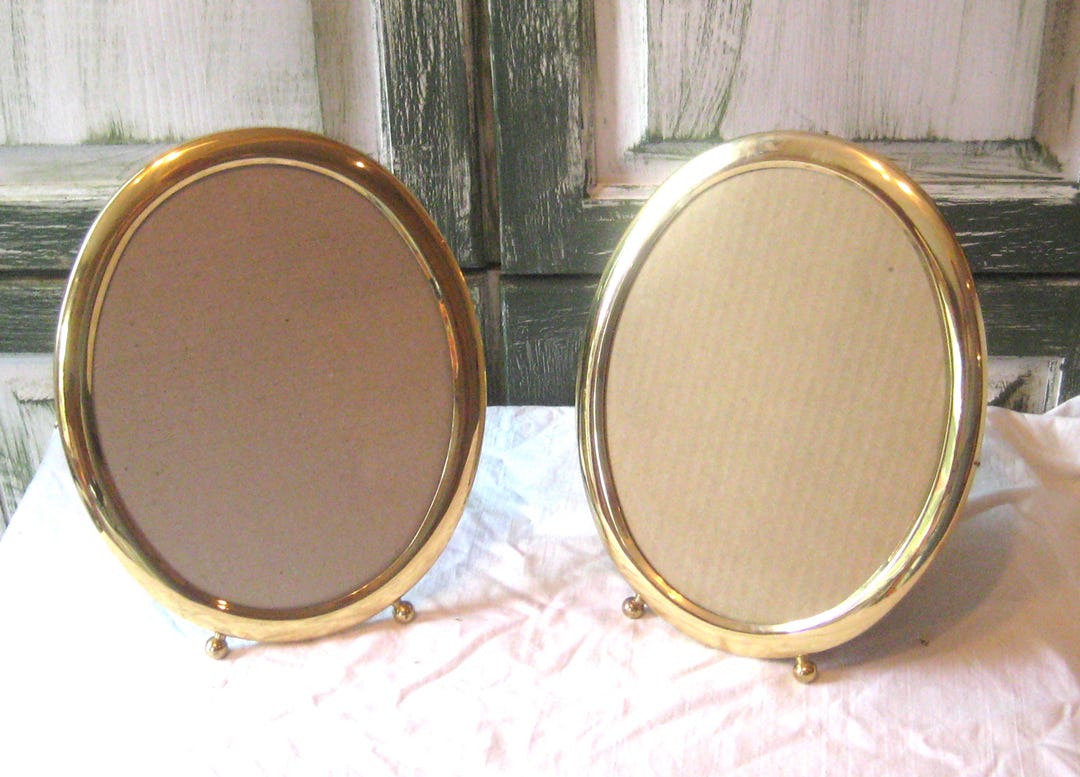 Vintage Oval Brass Picture Frame, 8 X 10 Inch ONE ONLY, Table Top Gold ...