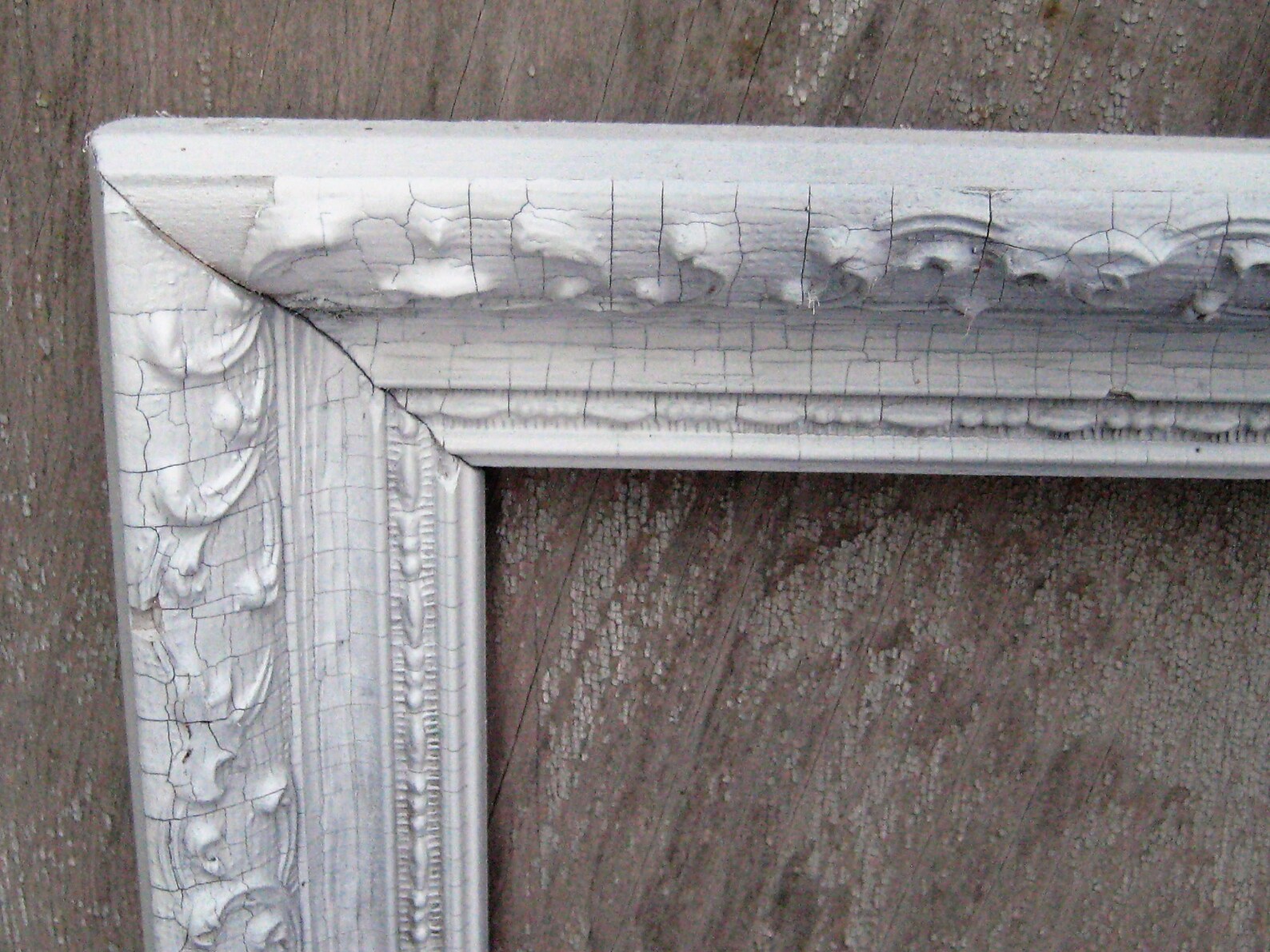 Antique Wood Picture Frame White Wooden Frame Carved Wood | Etsy