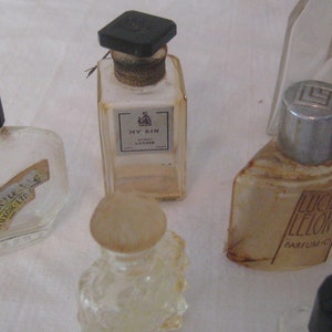 Large Collection of Antique Tiny Perfume Bottles, Clear Glass Stoppers ...
