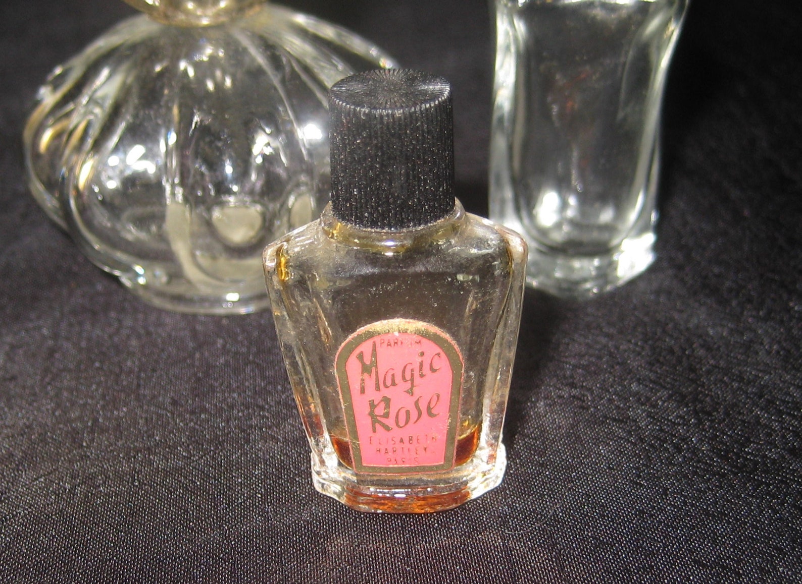 Collection of 7 tiny glass perfume bottles pink purple glass | Etsy