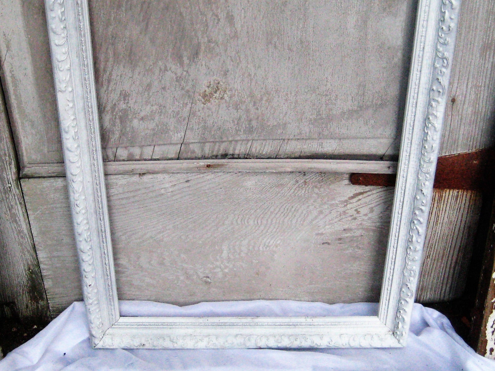 Antique Wood Picture Frame White Wooden Frame Carved Wood | Etsy