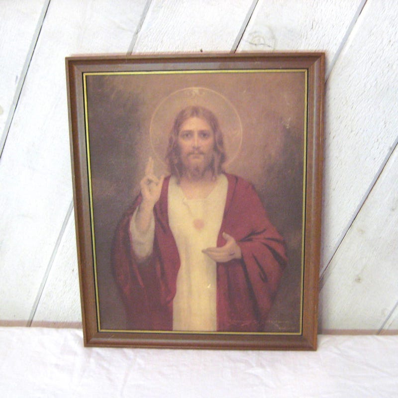 Antique Jesus Picture - Etsy