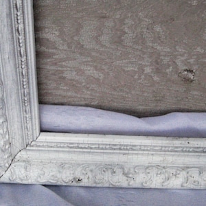 Antique Wood Picture Frame, White Wooden Frame, Carved Wood, 16 X 24 ...