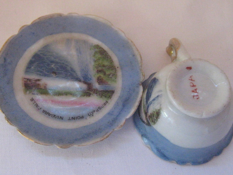 Ceramic Tiny Tea Cups and Saucers Souvenir of Florida and | Etsy