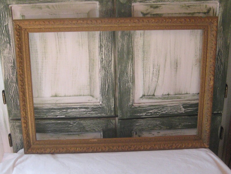 Antique Wood Picture Frame White Wooden Frame Carved Wood | Etsy