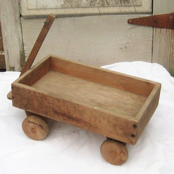 Vintage Wooden Wagon - Etsy