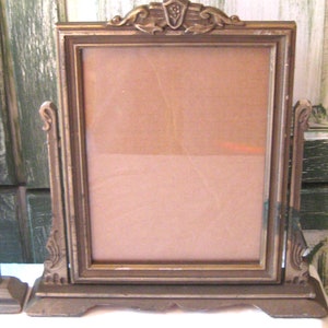Antique Wood Table Top Picture Frames 7 X 9, Swinging Portrait Print ...