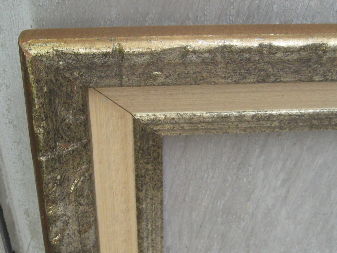 Vintage Gold Foil Wood Picture Frame 16 X 20 Inches Ornate | Etsy