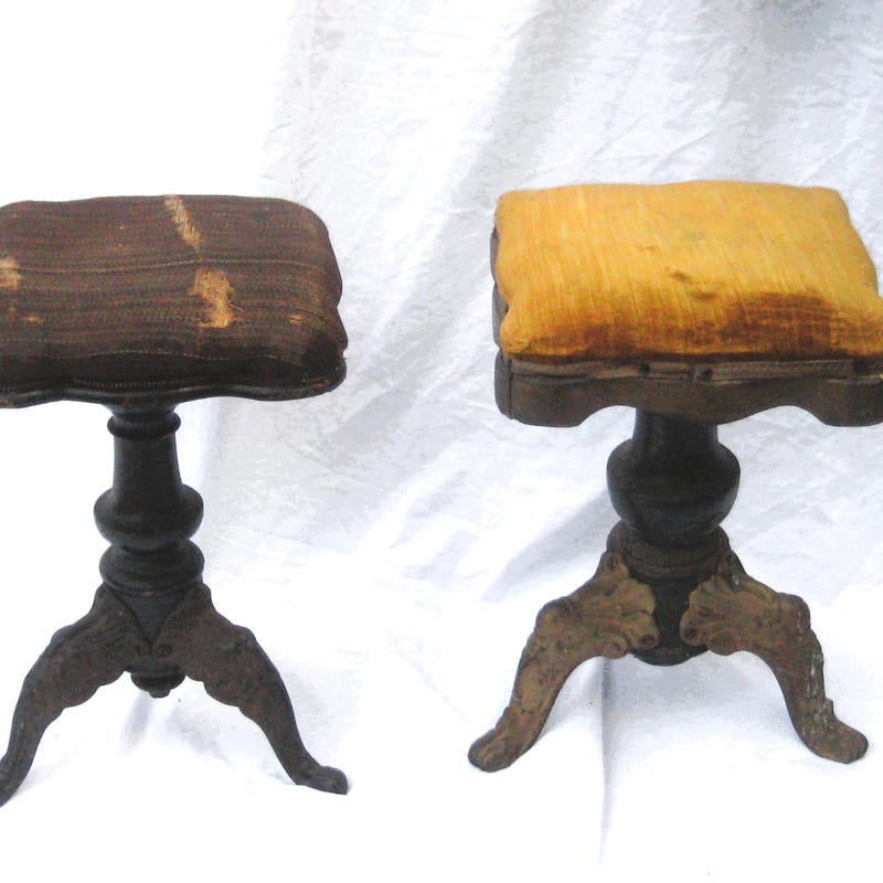Antique Piano Stool - Etsy