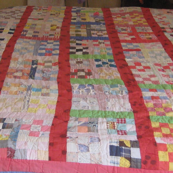 Red and Yellow Quilt - Etsy