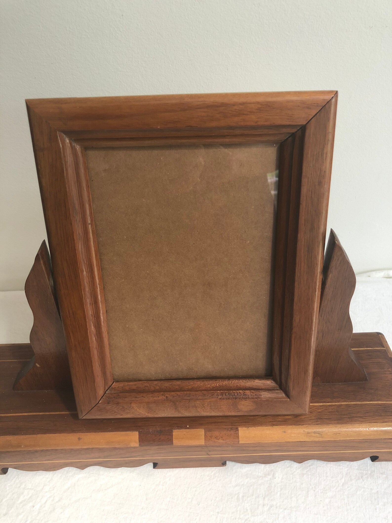 Vintage Inlaid Wooden Picture Frame, Table Top Frame, 5 X 7 Portrait ...