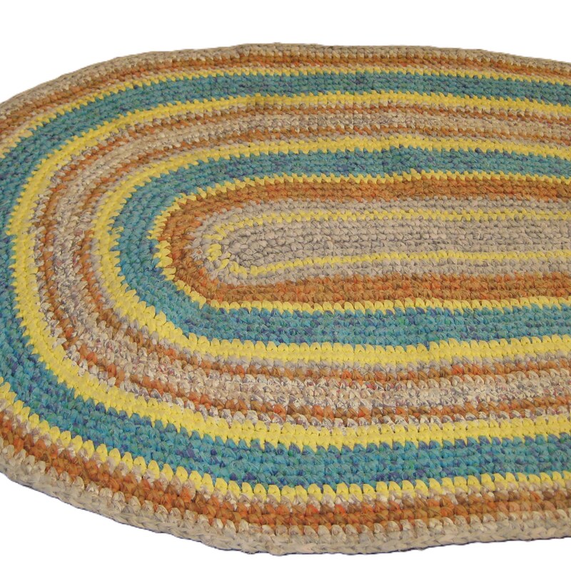 Oval Rag Rug - Etsy