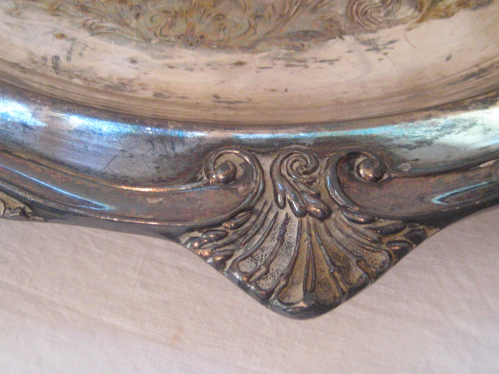 Ornate silver plated round tray with feet Victorian filigree | Etsy