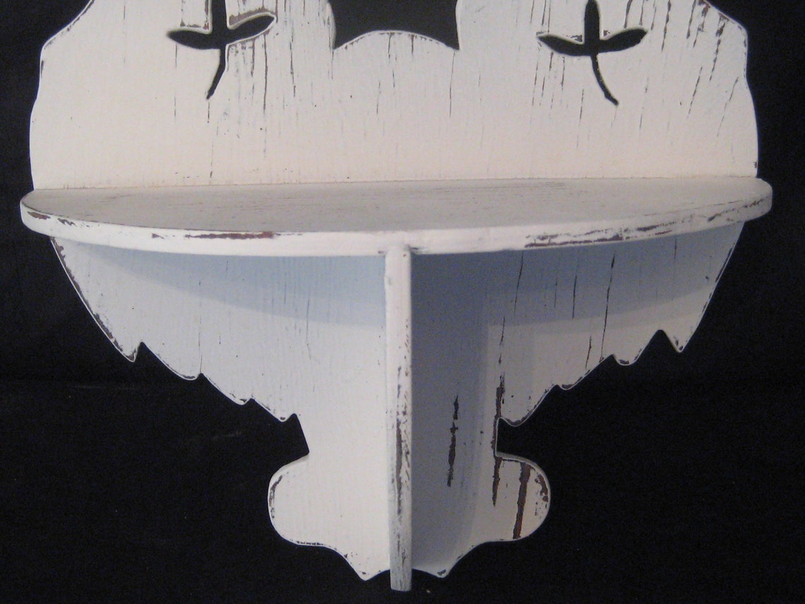 Small Antique Wood Shelf White Distressed Shelf Victorian | Etsy