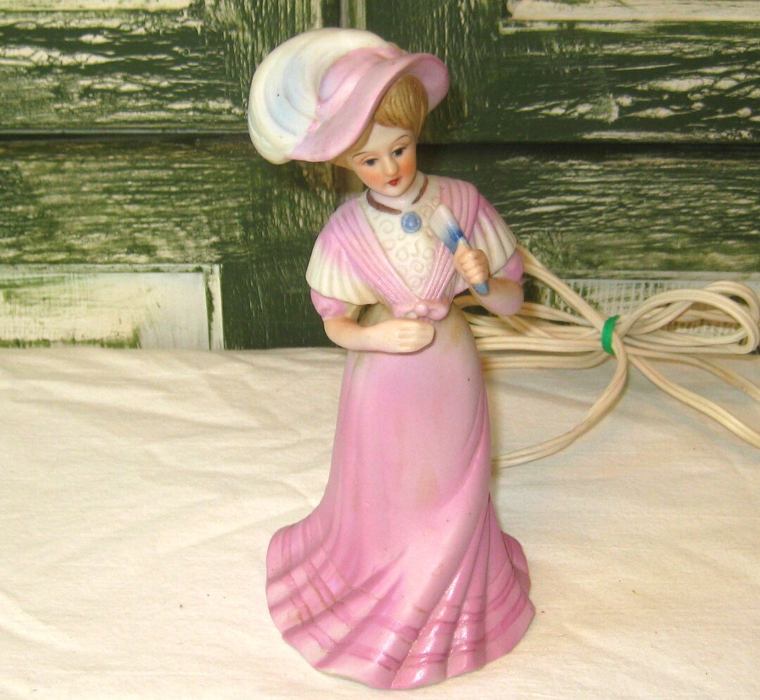 Vintage Night Light, Ceramic Victorian Lady Oil Scent Diffuser, Long ...