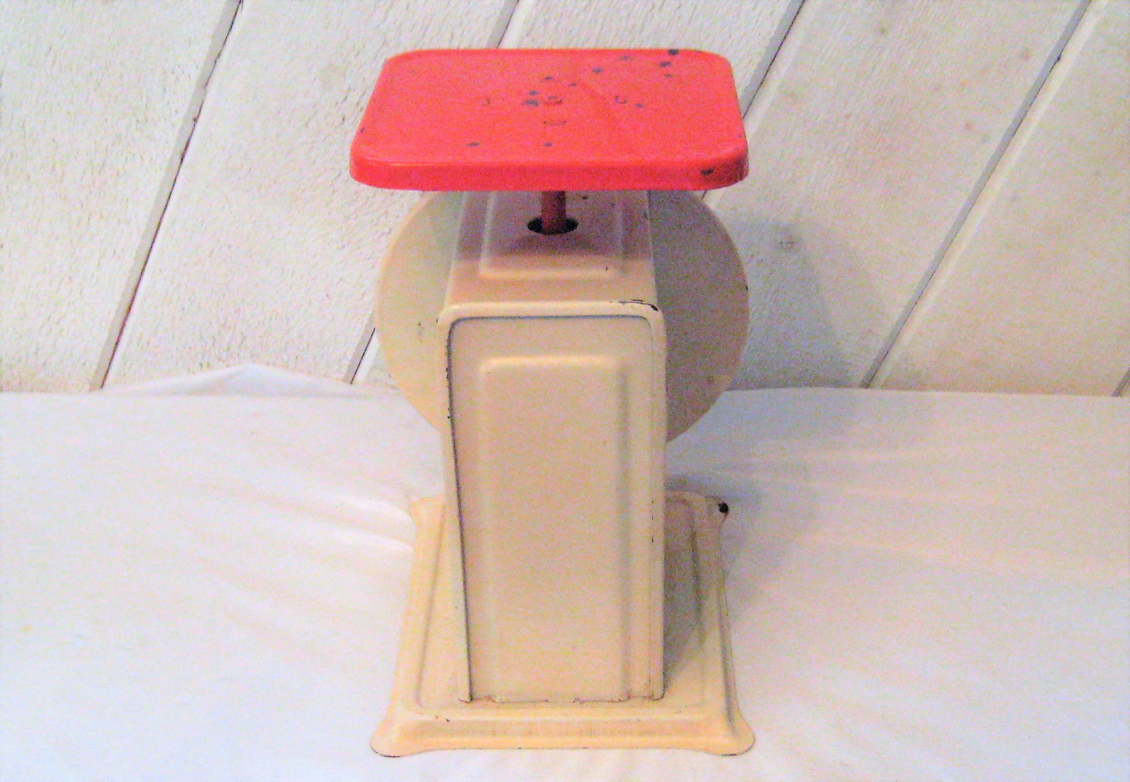 Antique Kitchen Scales, Red, Ivory, Silver, Polly Prim Food Scales ...