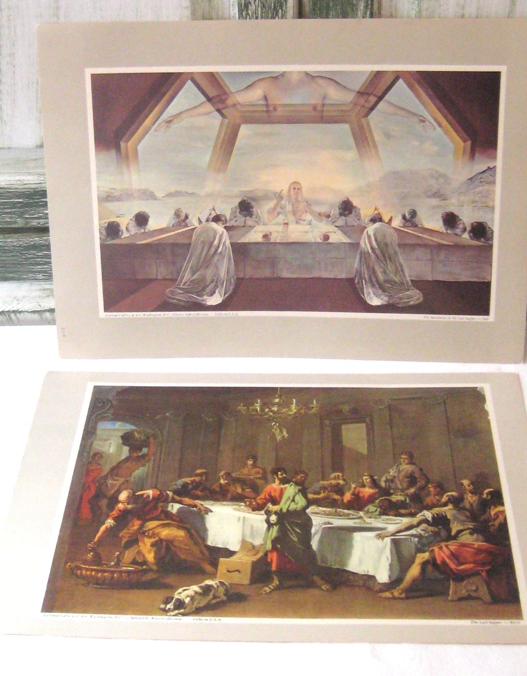 Antique Last Supper Lithographs, Sacrament of Last Supper Salvidor Dali ...