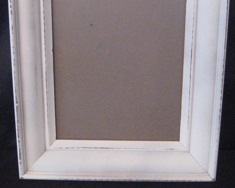 White Distressed Wood Picture Frame 8 X 10 Rustic - Etsy