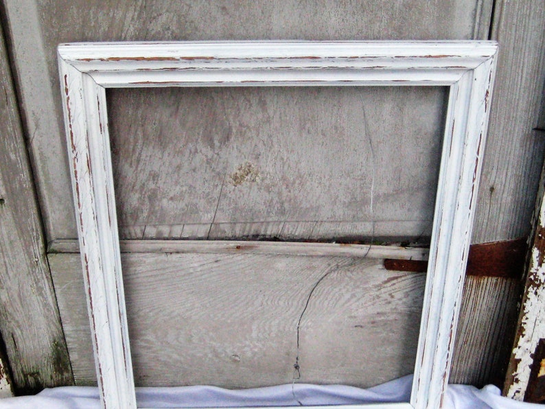 Antique White Wood Picture Frame Distressed Frame 16 X | Etsy