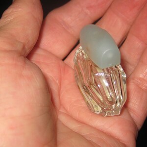 Collection of Three Tiny Perfume Bottles, Miniature Clear Glass Estee ...