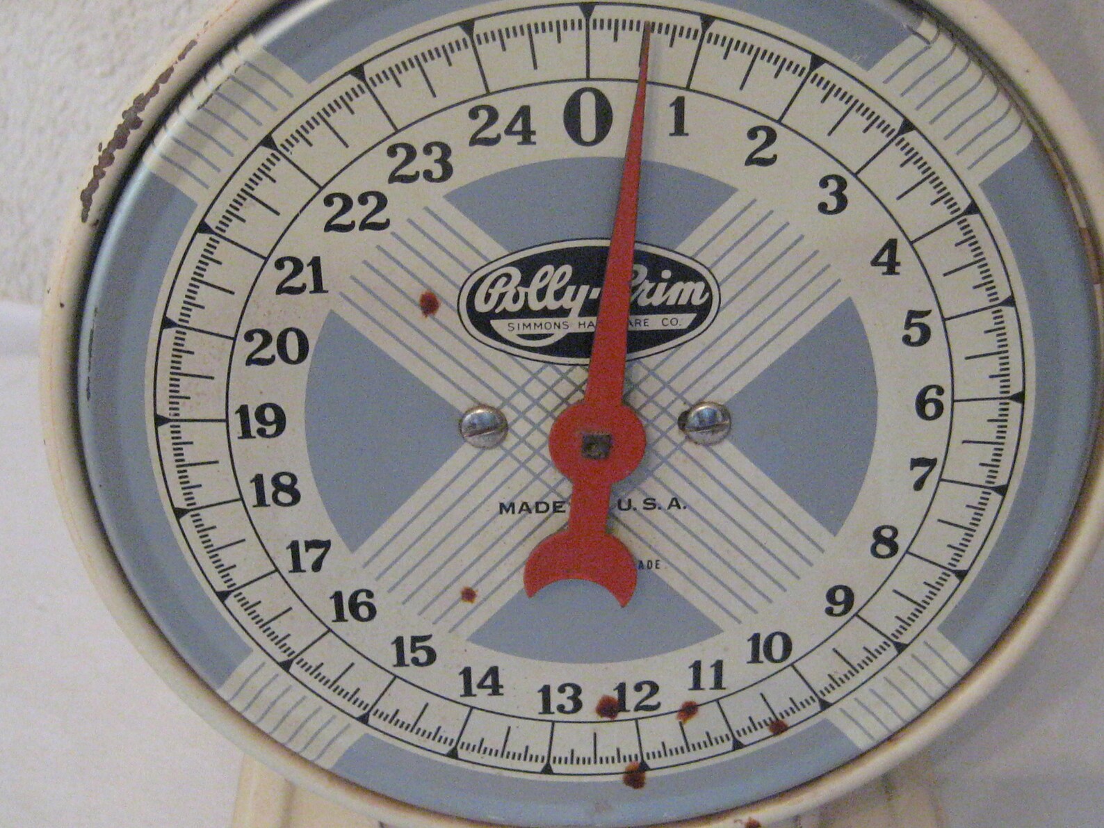 Antique Kitchen Scales, Red, Ivory, Silver, Polly Prim Food Scales ...