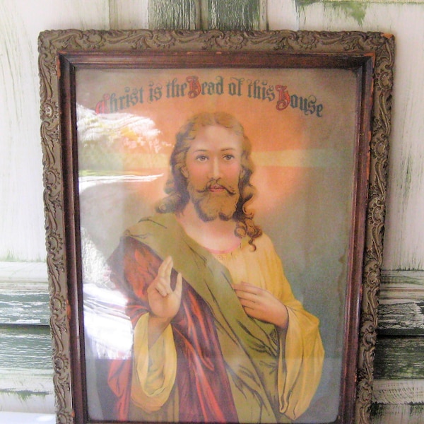 Antique Jesus Picture - Etsy
