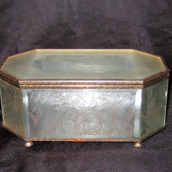 Vintage Glass Box - Etsy